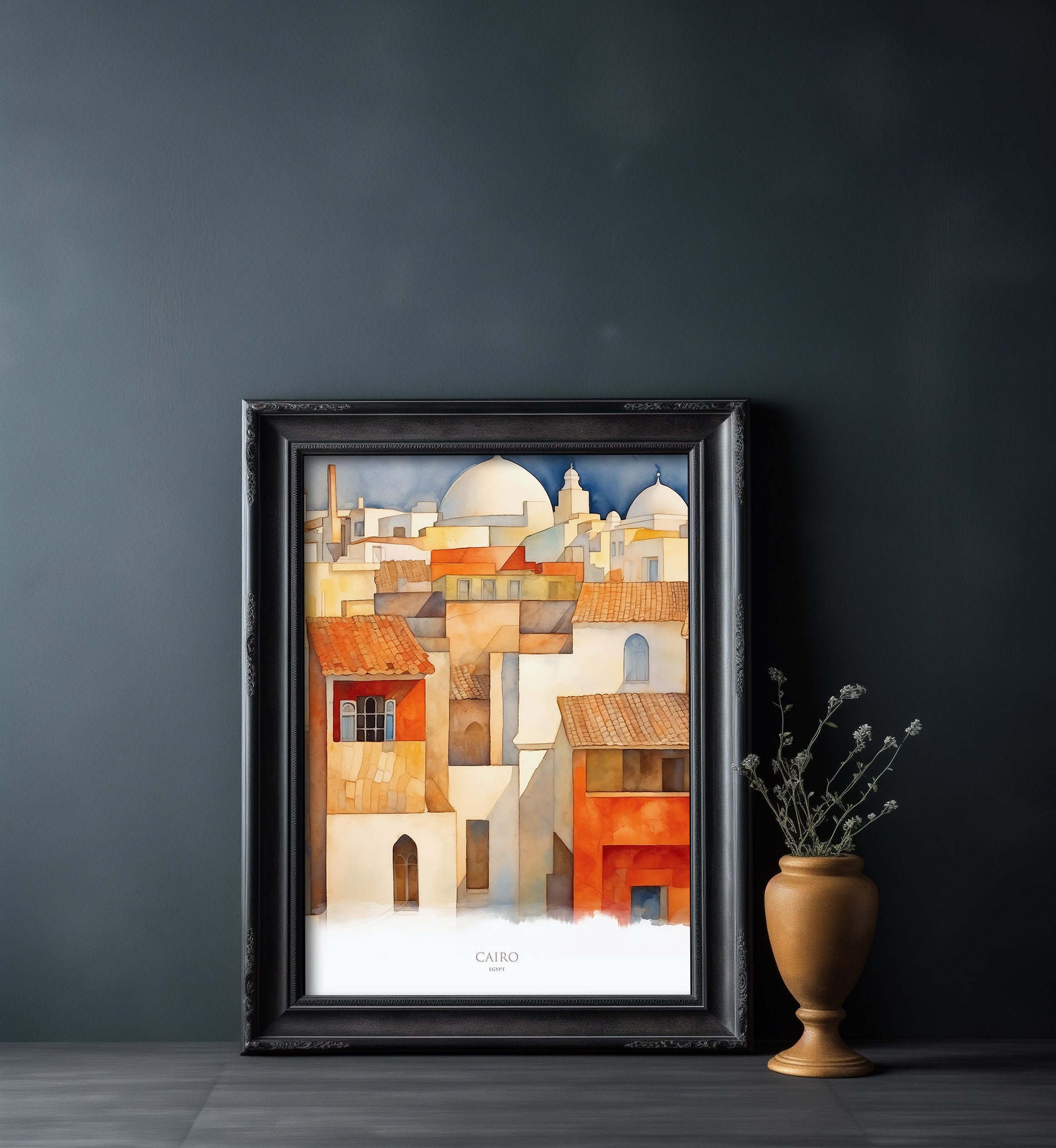 Cairo Print Watercolor Cairo Poster Cairo Gift Egypt Print Cairo Wall Art Cairo Painting - Etsy