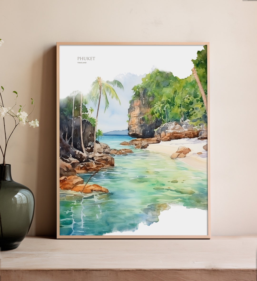 Phuket Print Watercolor Phuket Poster Phuket Gift Thailand Print Phuket ...