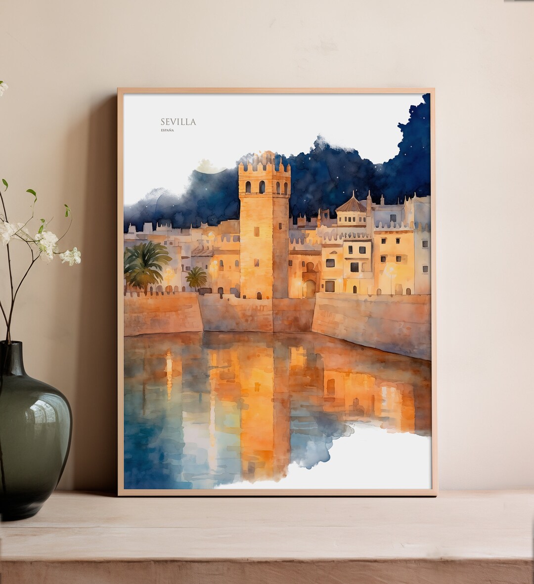 Seville Print Watercolor Seville Poster Seville Gift Spain Print ...