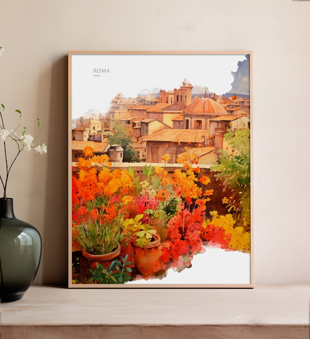 Rome Print Watercolor Rome Poster Rome Gift Italy Print Rome Wall Art ...