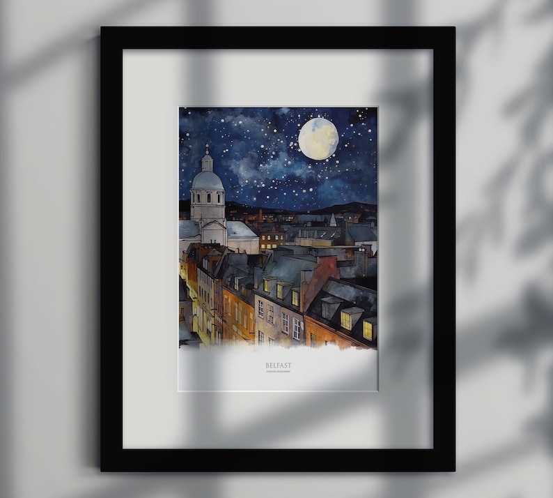Belfast Print Watercolor Belfast Poster Belfast Gift United Kingdom ...