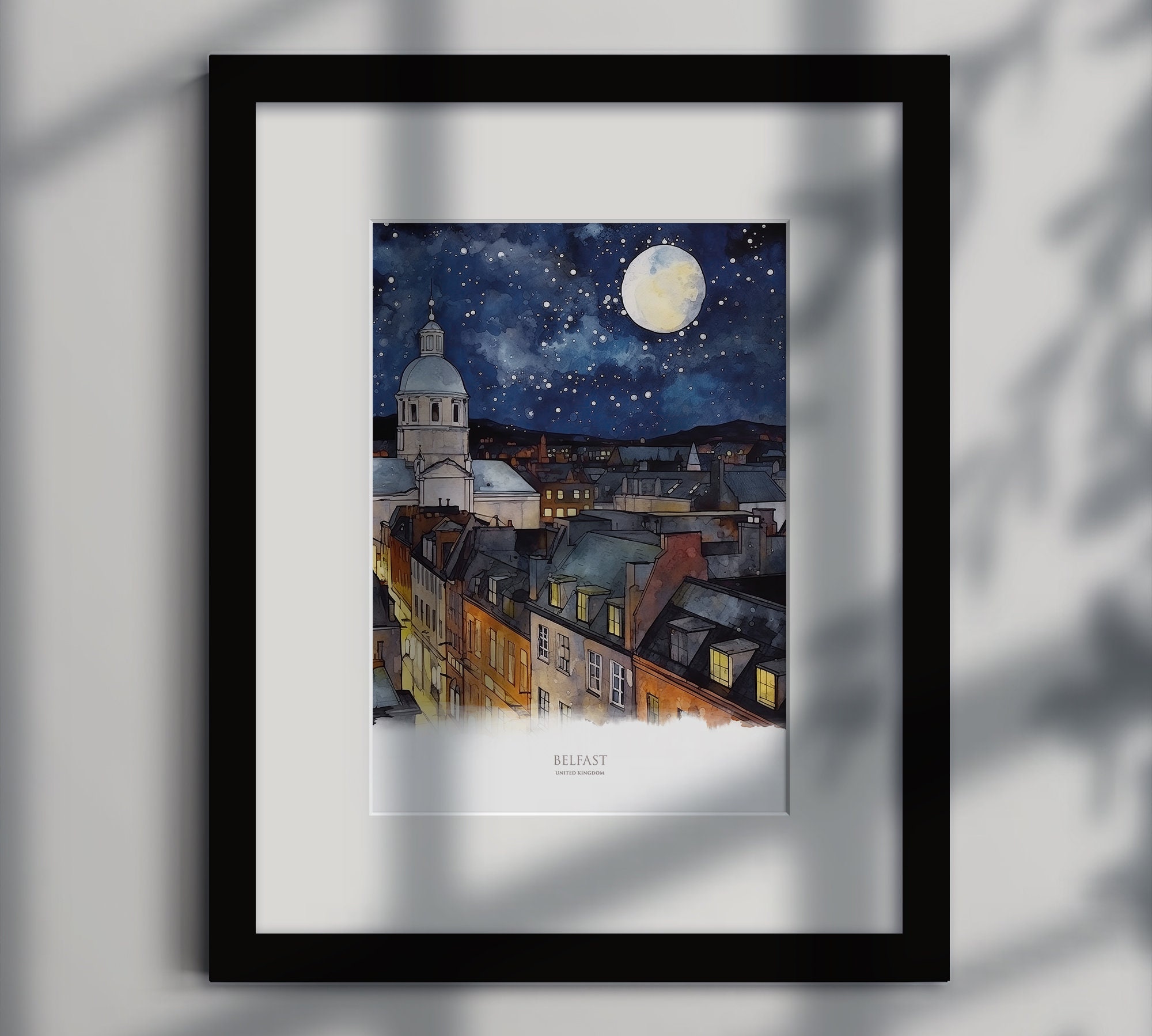 Belfast Print Watercolor Belfast Poster Belfast Gift United Kingdom ...