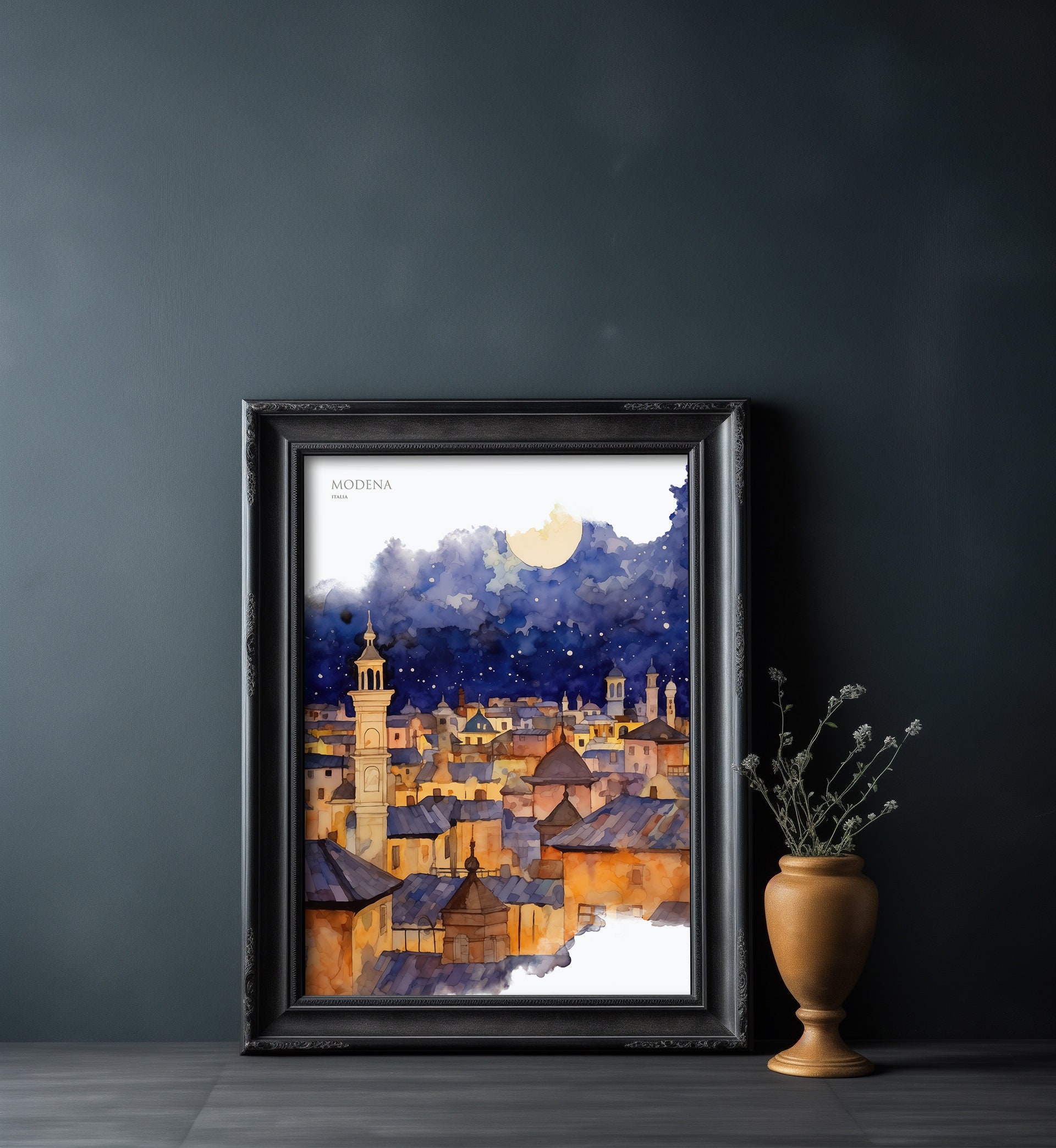 Modena Print Watercolor Modena Poster Modena Gift Italy Print Modena Wall Art Modena Painting - Etsy