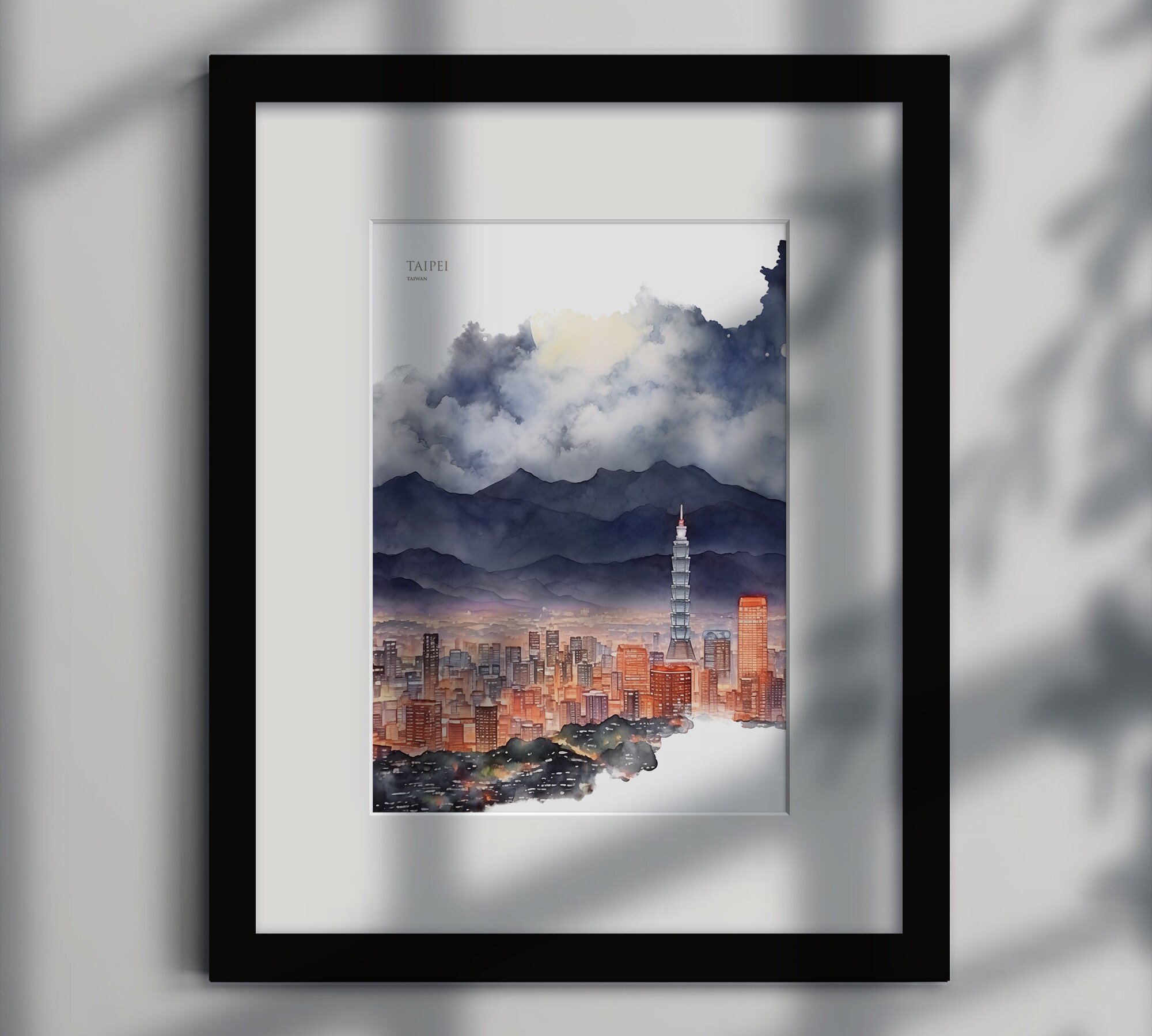 Taipei Print Watercolor Taipei Poster Taipei Gift Taiwan Print Taipei ...