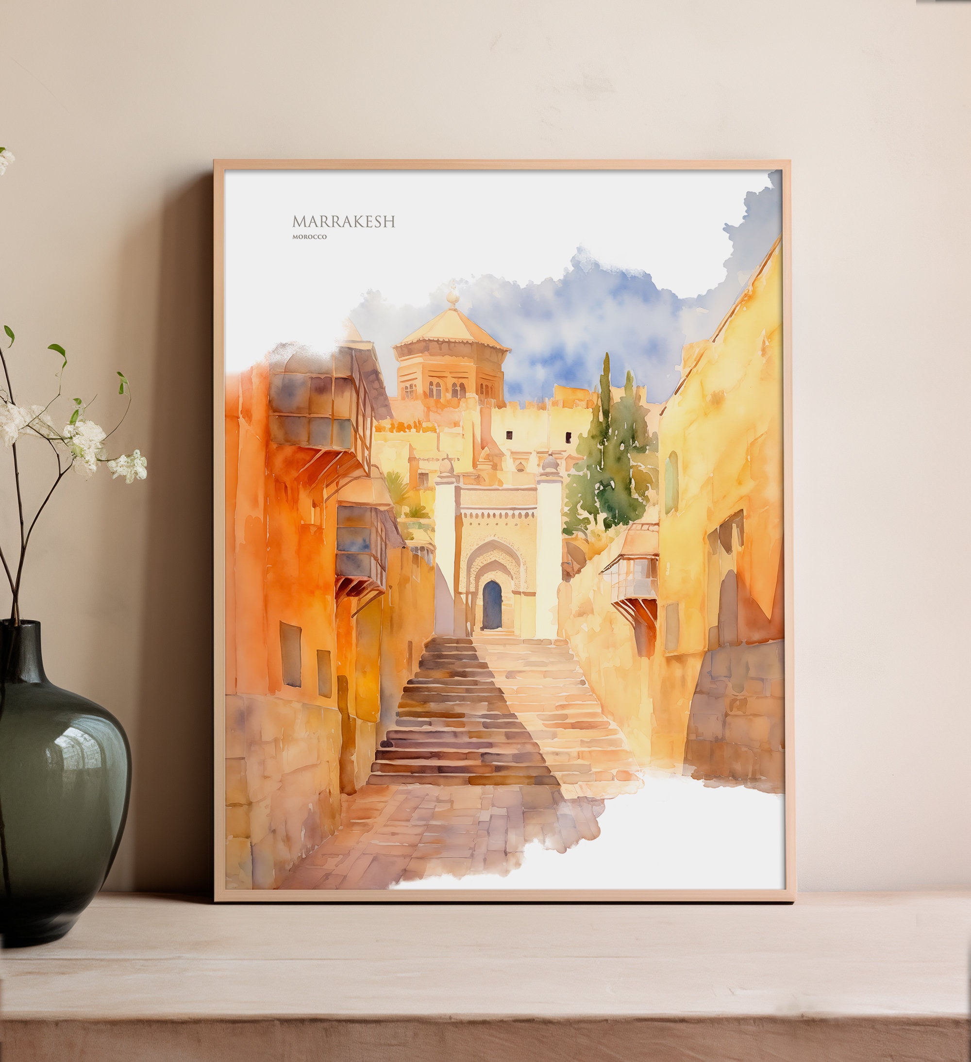 Marrakesh Print Watercolor Marrakesh Poster Marrakesh Gift Morocco ...