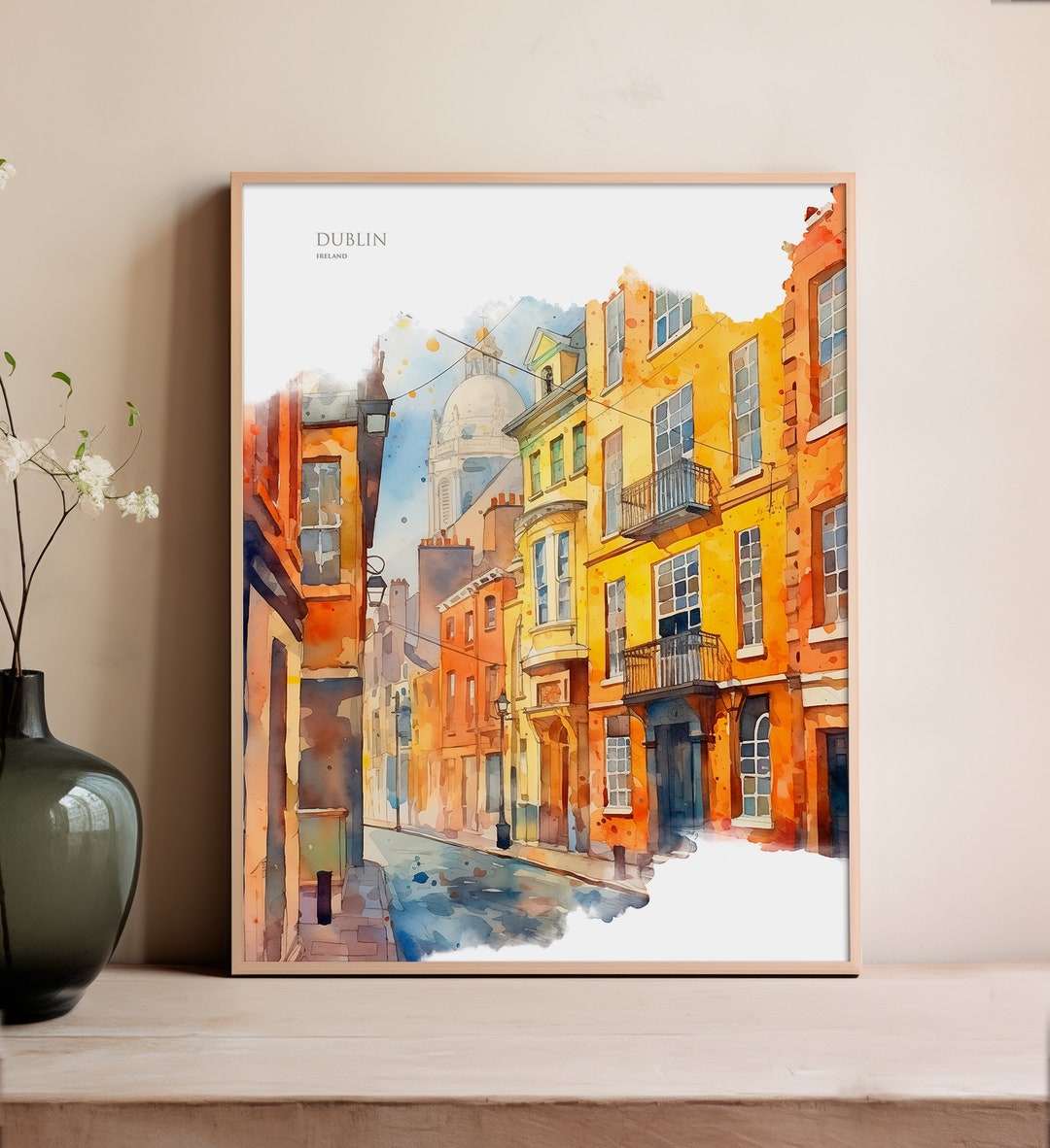 Dublin Print Watercolor Dublin Poster Dublin Gift Ireland Print Dublin ...