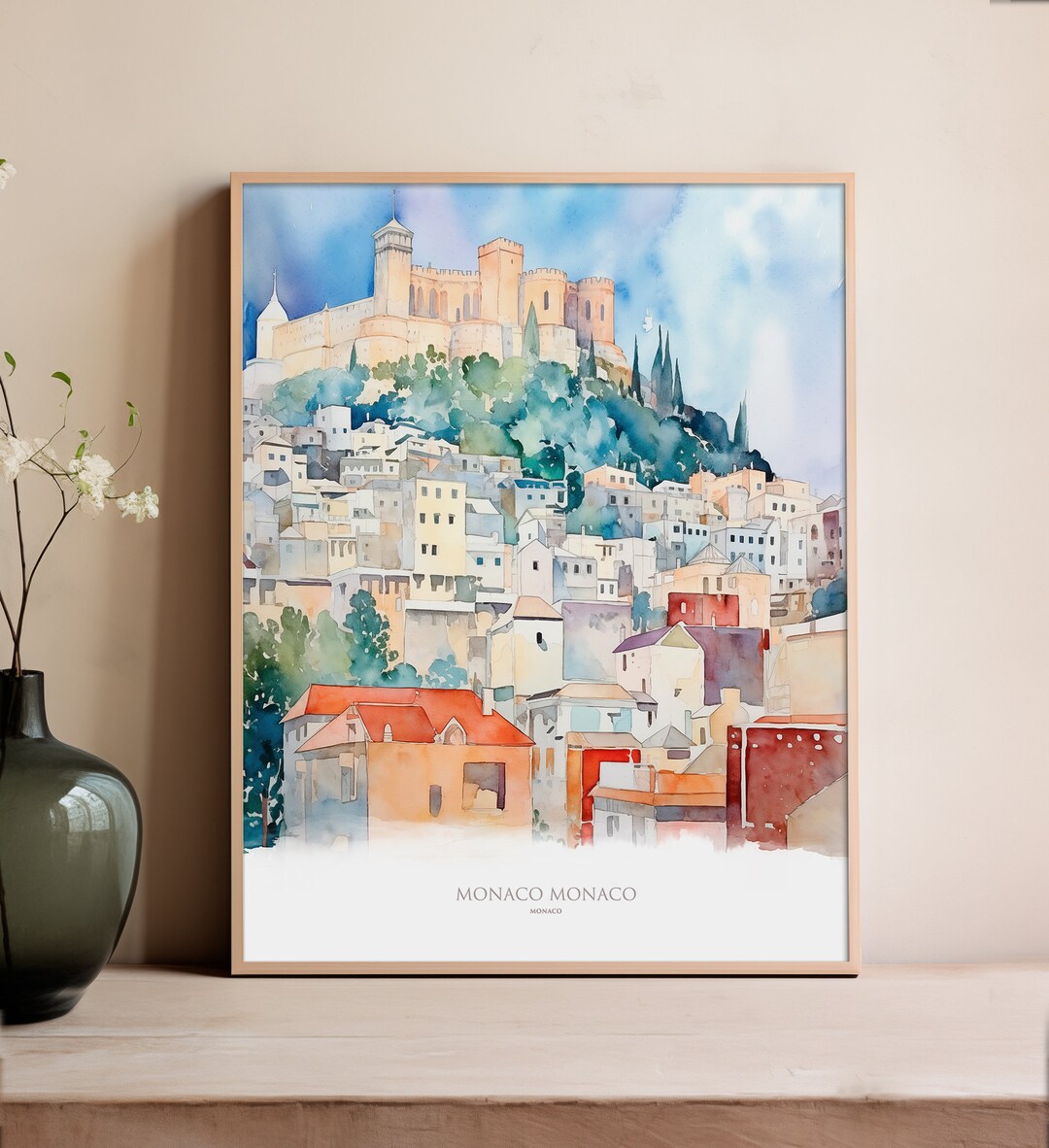 Monaco Monaco Print Watercolor Monaco Monaco Poster Monaco Monaco Gift ...