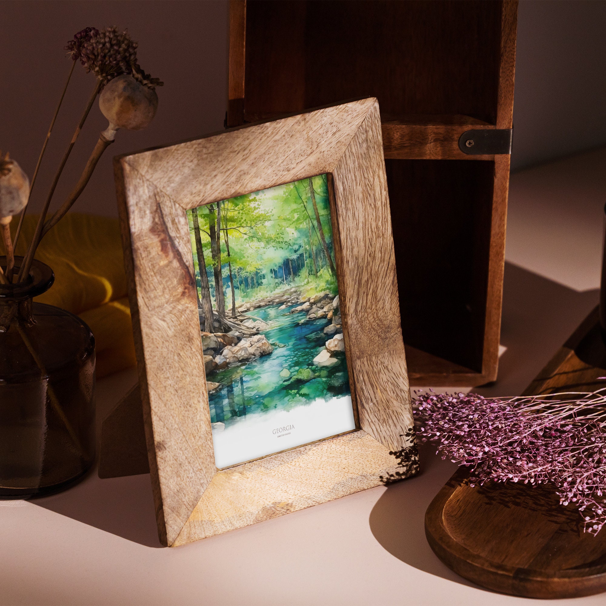 Georgia Print Watercolor Georgia Poster Georgia Gift United States ...