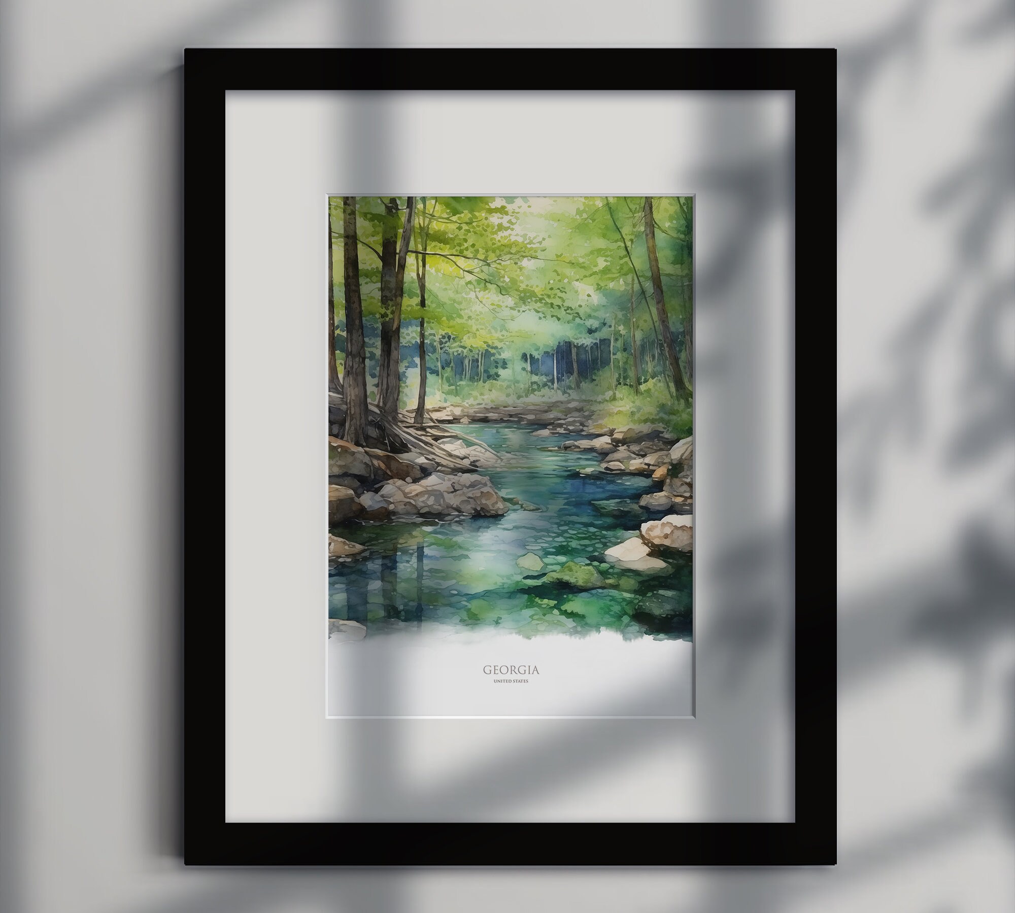 Georgia Print Watercolor Georgia Poster Georgia Gift United States ...
