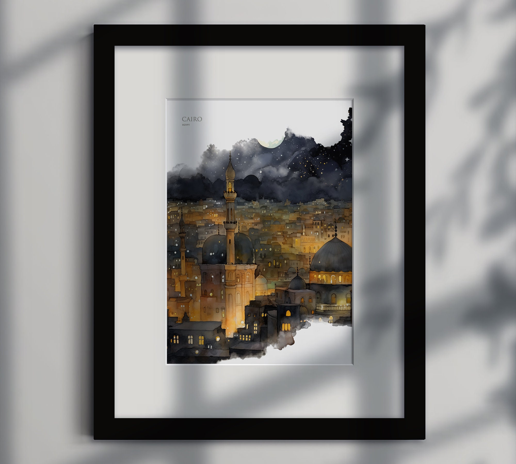 Cairo Print Watercolor Cairo Poster Cairo Gift Egypt Print Cairo Wall ...
