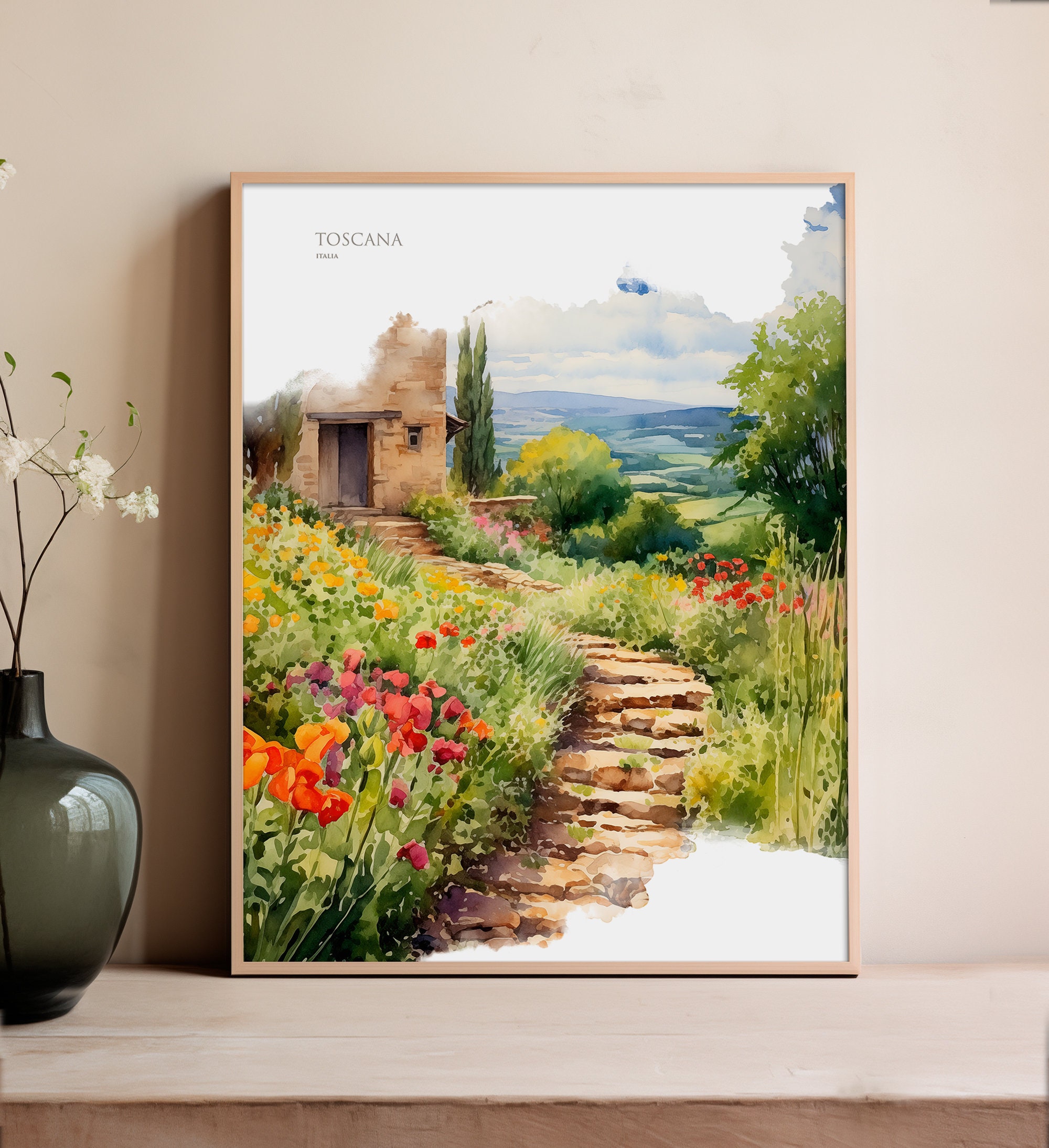 Tuscany Print Watercolor Tuscany Poster Tuscany Gift Italy Print ...