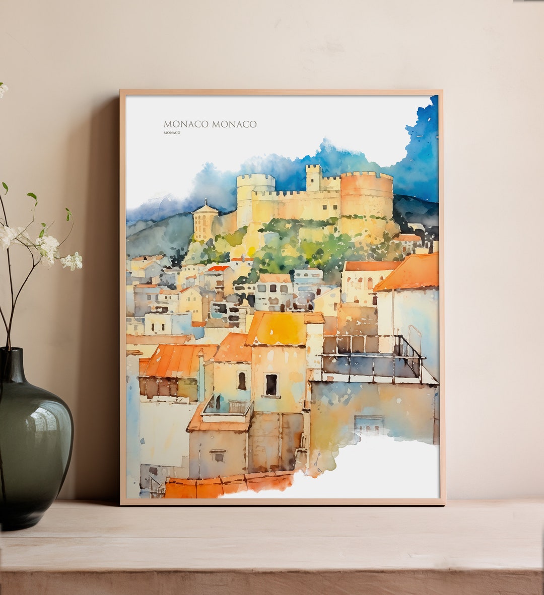 Monaco Monaco Print Watercolor Monaco Monaco Poster Monaco Monaco Gift ...