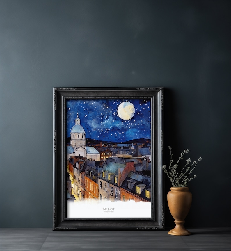 Belfast Print Watercolor Belfast Poster Belfast Gift United Kingdom ...