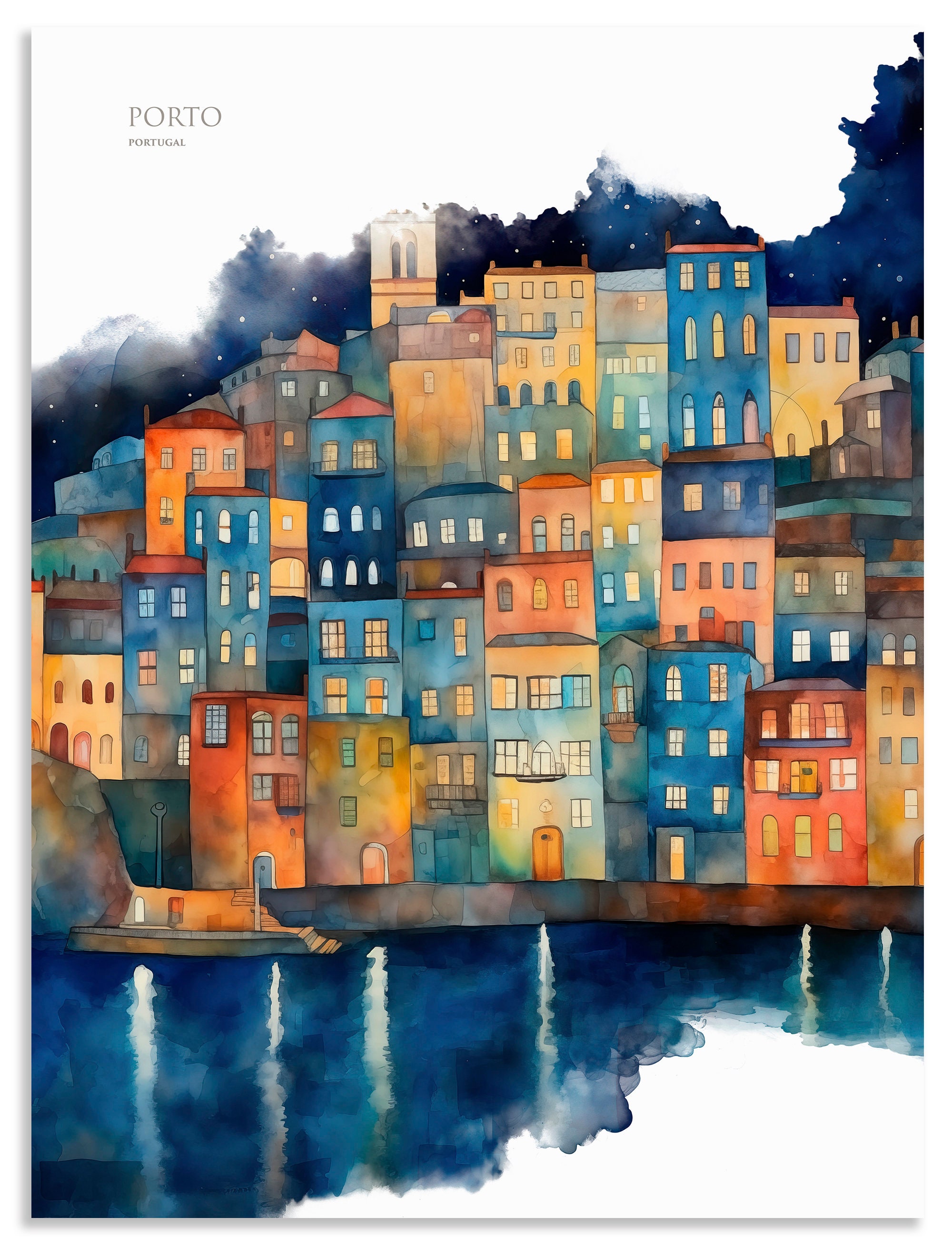 Porto Print Watercolor Porto Poster Porto Gift Portugal Print Porto ...