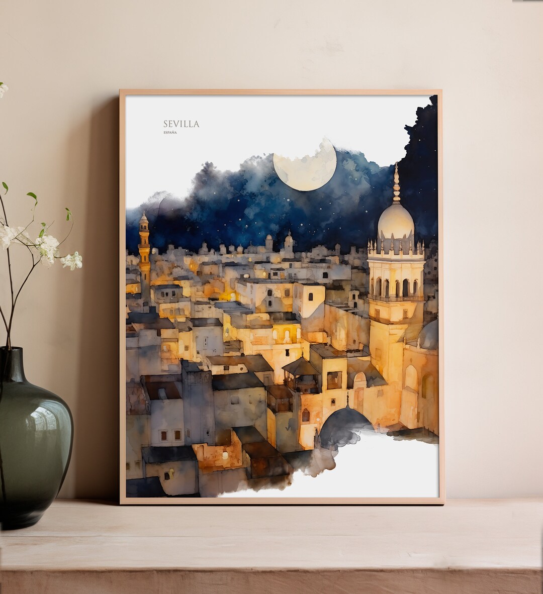 Seville Print Watercolor Seville Poster Seville Gift Spain Print ...