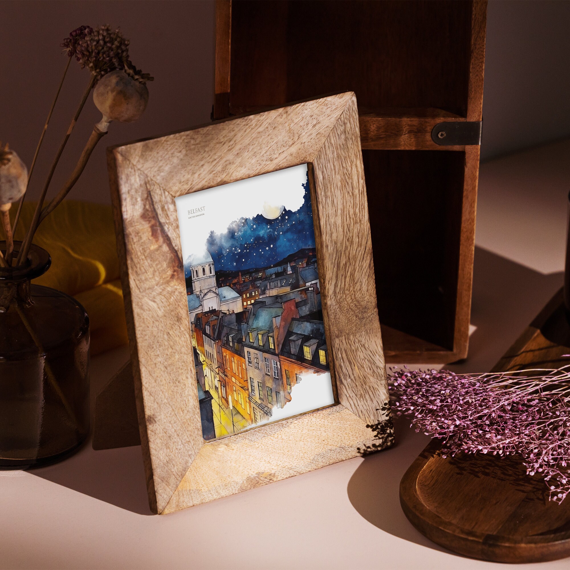 Belfast Print Watercolor Belfast Poster Belfast Gift United Kingdom ...