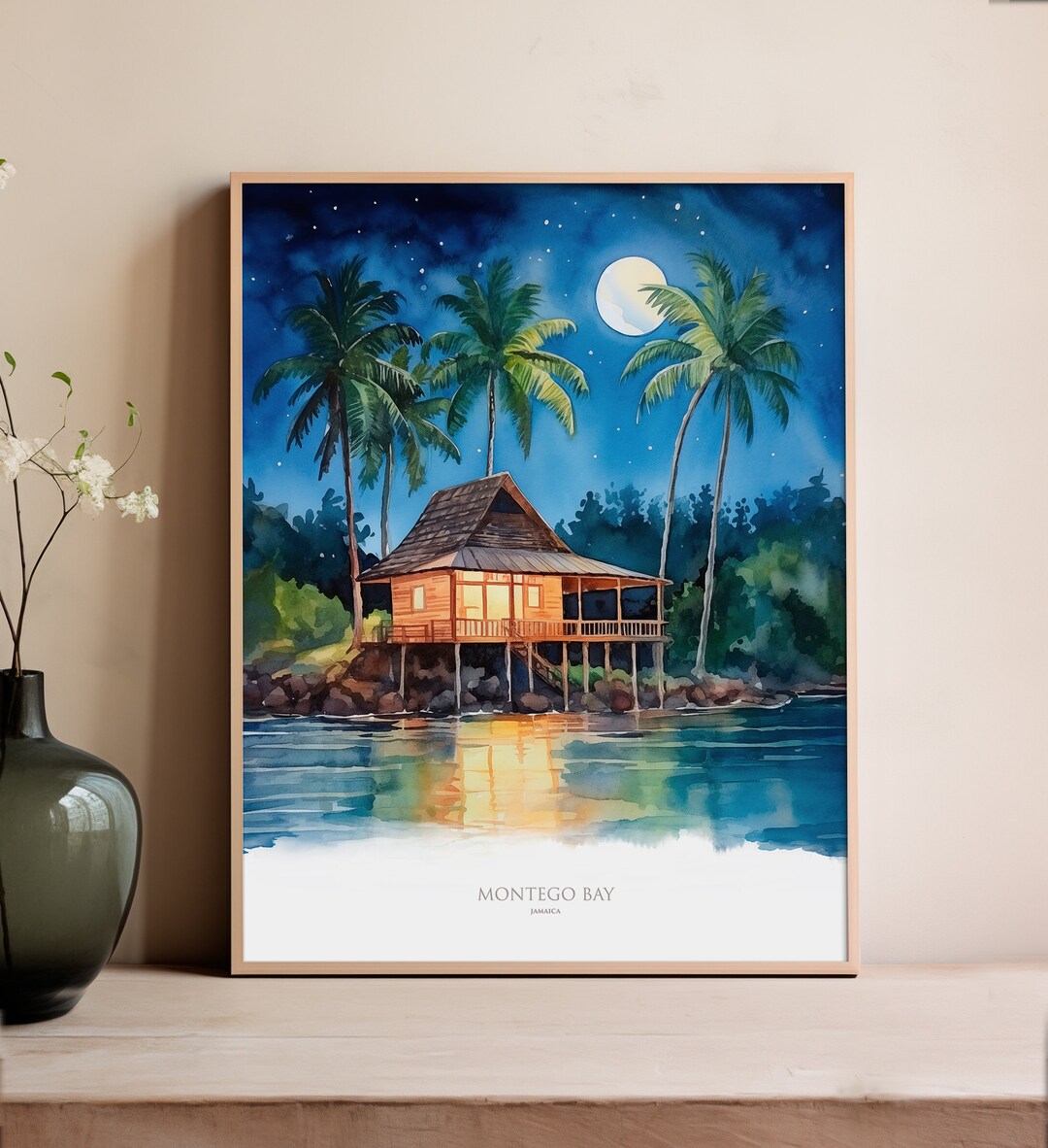 Montego Bay Print Watercolor Montego Bay Poster Montego Bay Gift ...