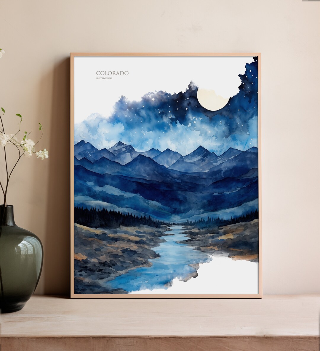 Colorado Print Watercolor Colorado Poster Colorado Gift United States ...