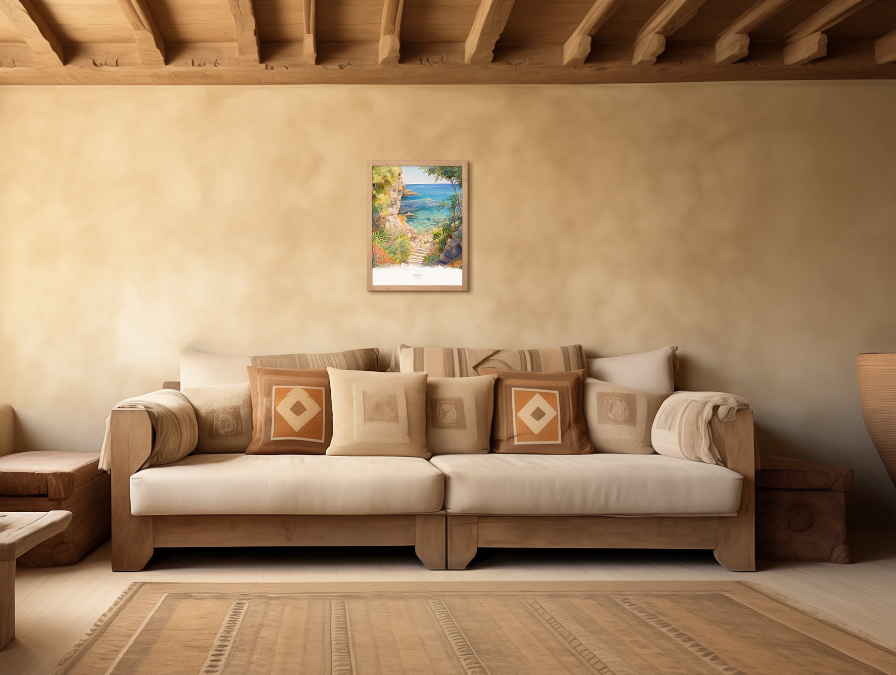 Crete Print Watercolor Crete Poster Crete Gift Greece Print Crete Wall ...