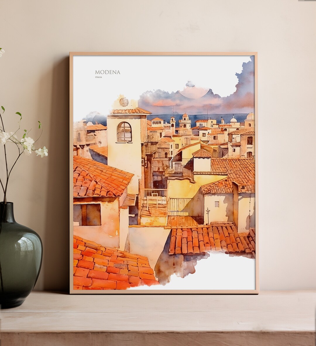 Modena Print Watercolor Modena Poster Modena Gift Italy Print Modena ...