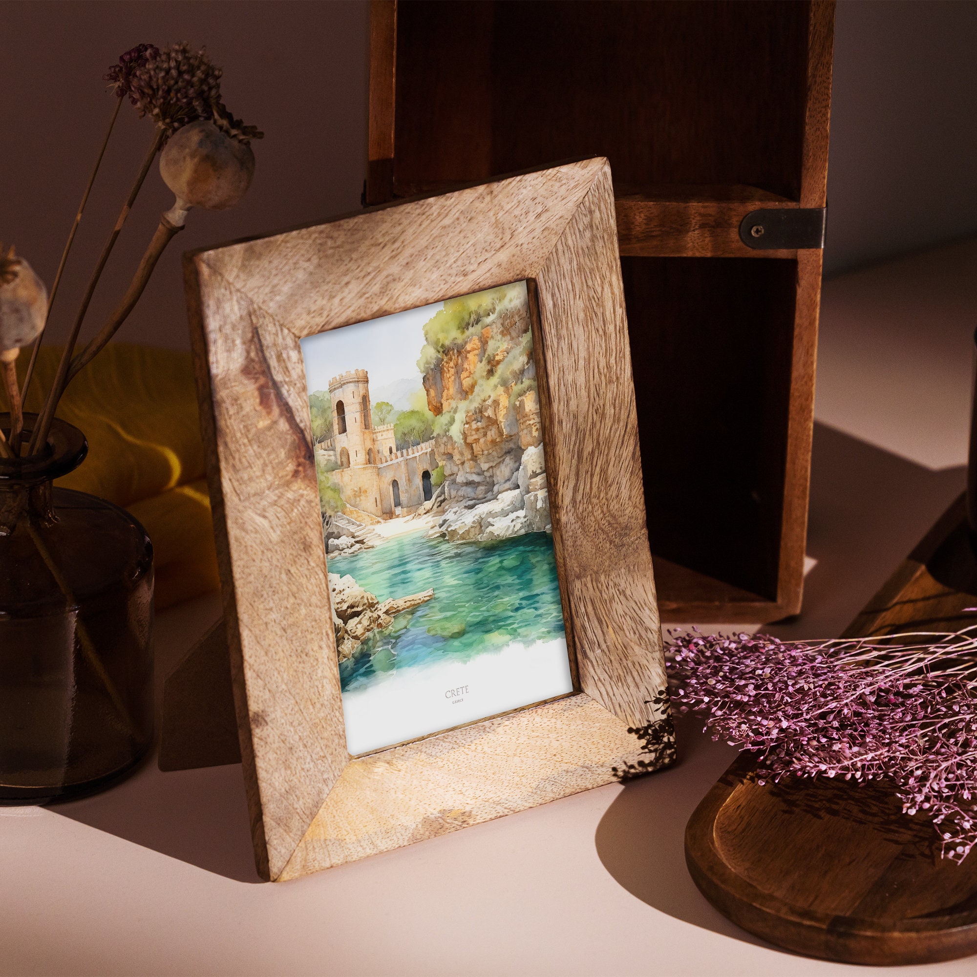 Crete Print Watercolor Crete Poster Crete Gift Greece Print Crete Wall ...