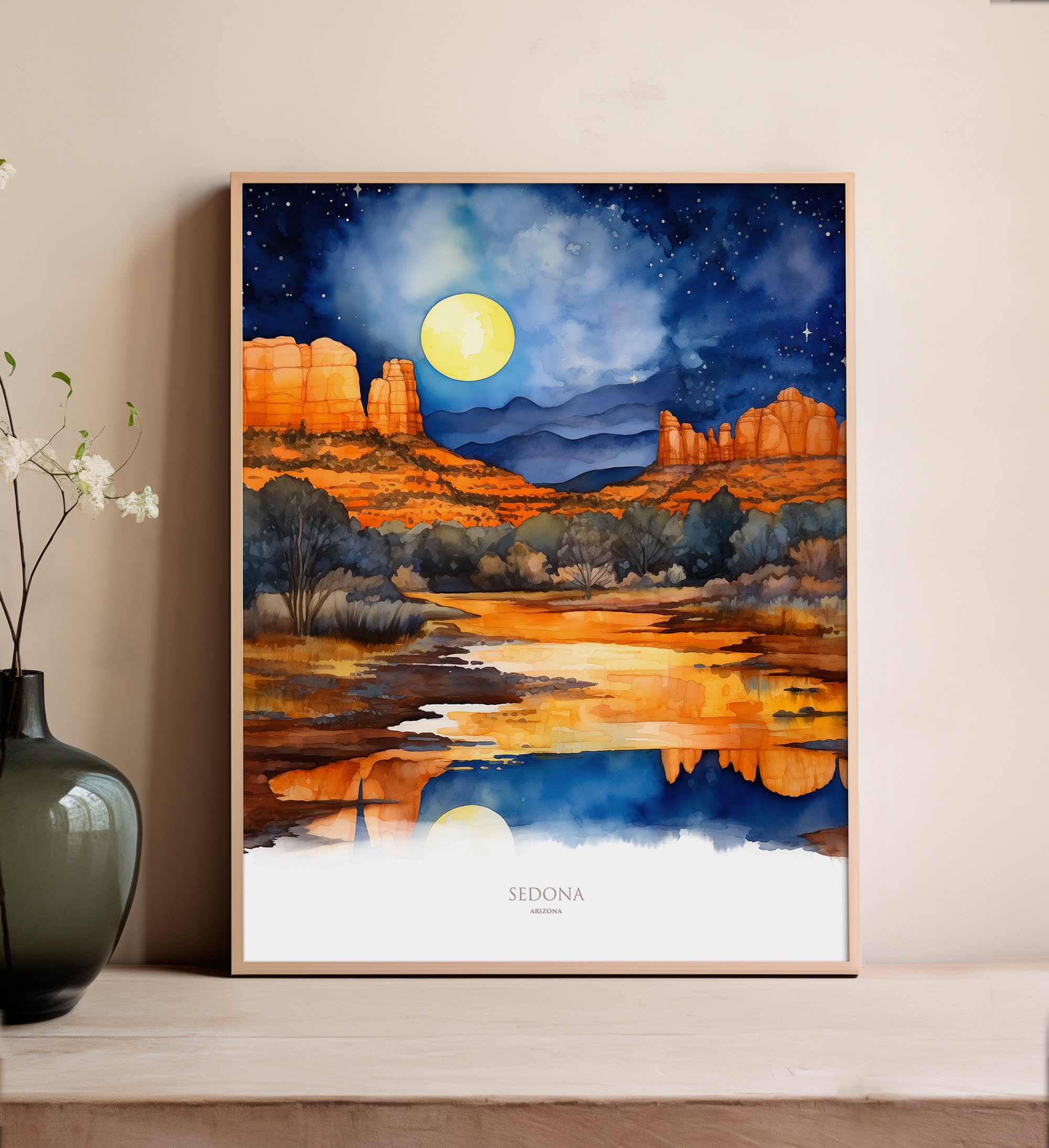 Sedona Print Watercolor Sedona Poster Sedona Gift United States Print ...