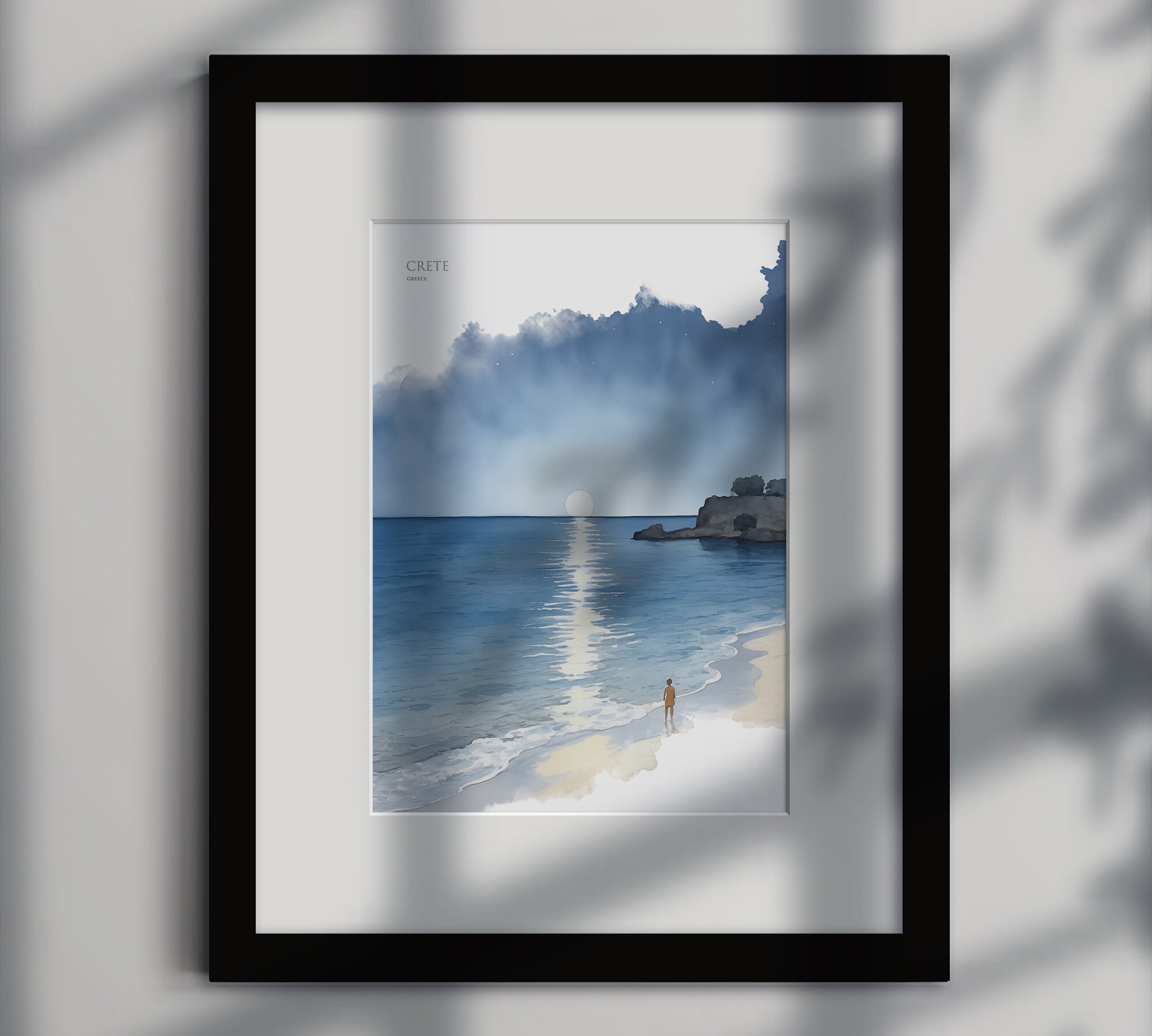 Crete Print Watercolor Crete Poster Crete Gift Greece Print Crete Wall ...