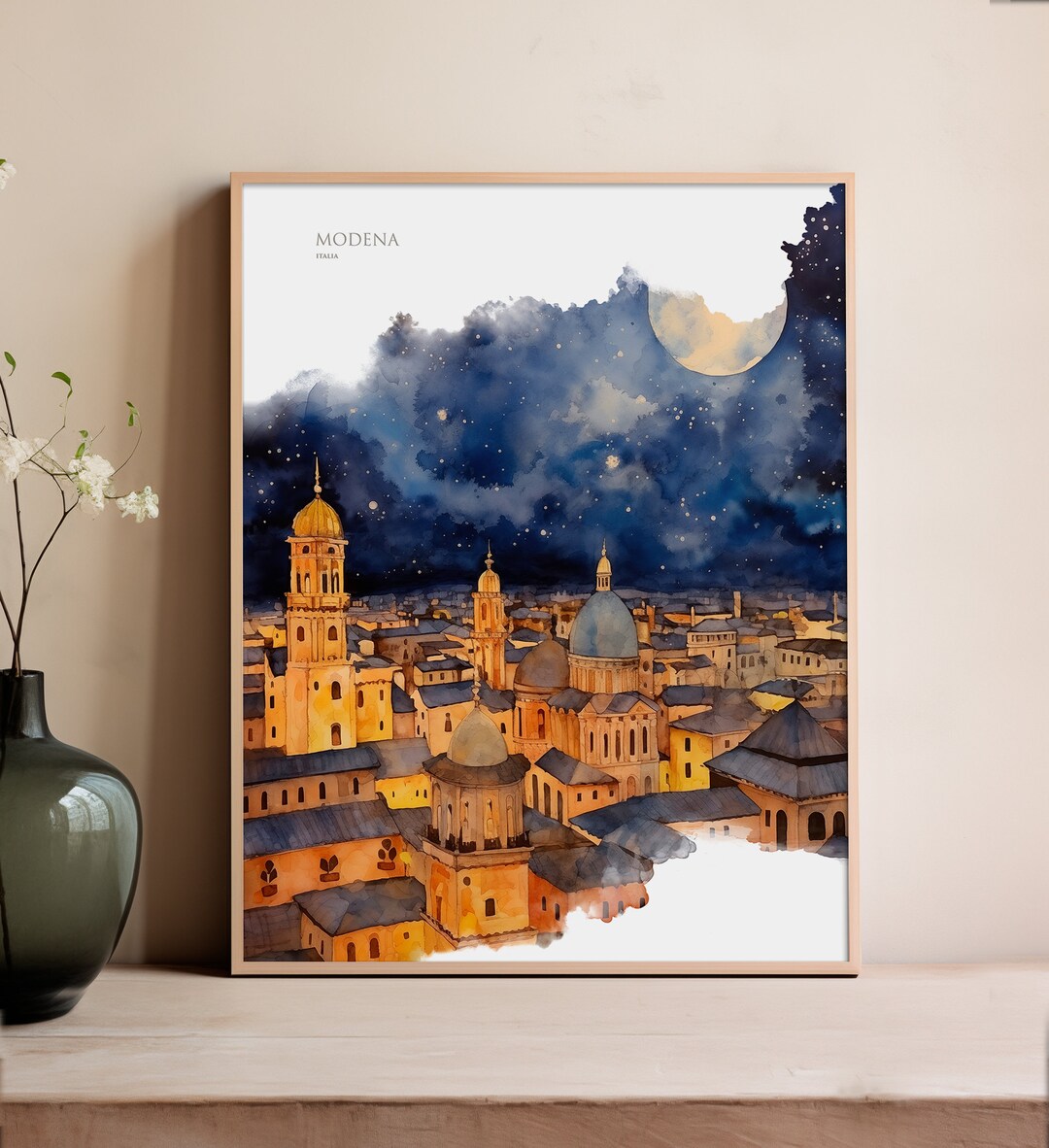 Modena Print Watercolor Modena Poster Modena Gift Italy Print Modena ...