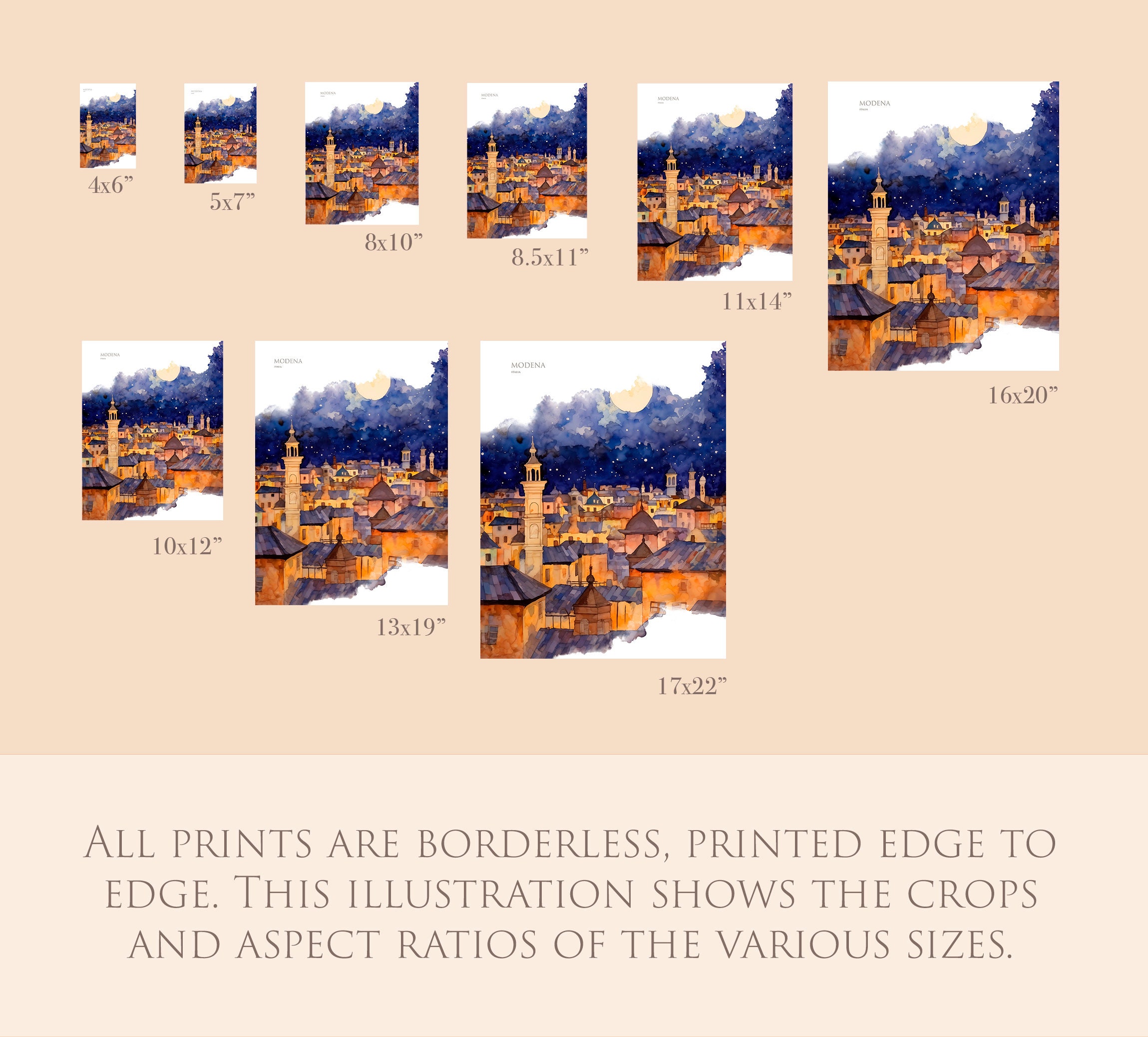 Modena Print Watercolor Modena Poster Modena Gift Italy Print Modena Wall Art Modena Painting - Etsy