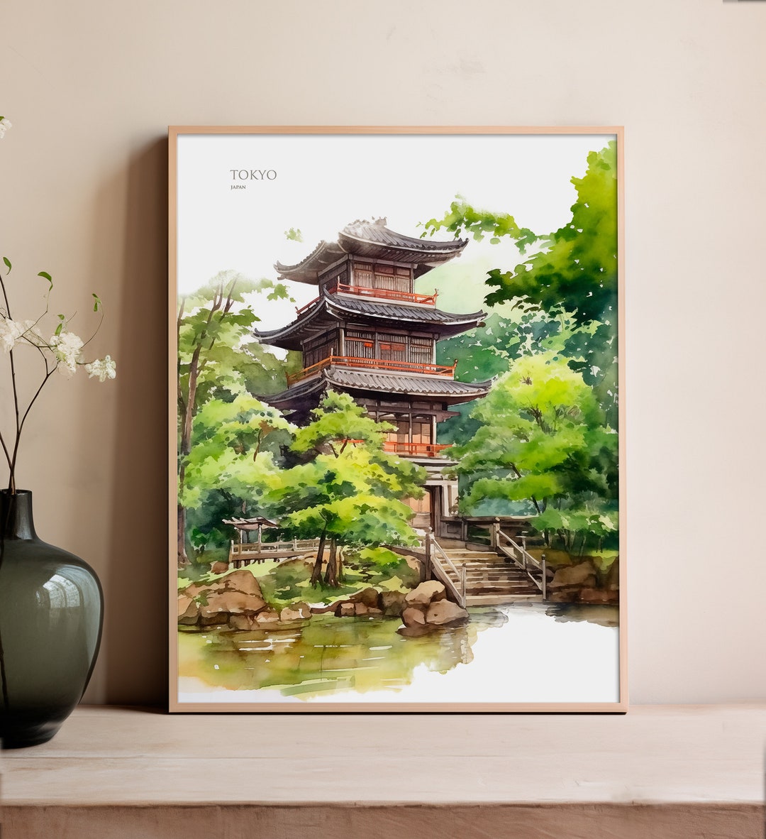 Tokyo Print Watercolor Tokyo Poster Tokyo Gift Japan Print Tokyo Wall ...