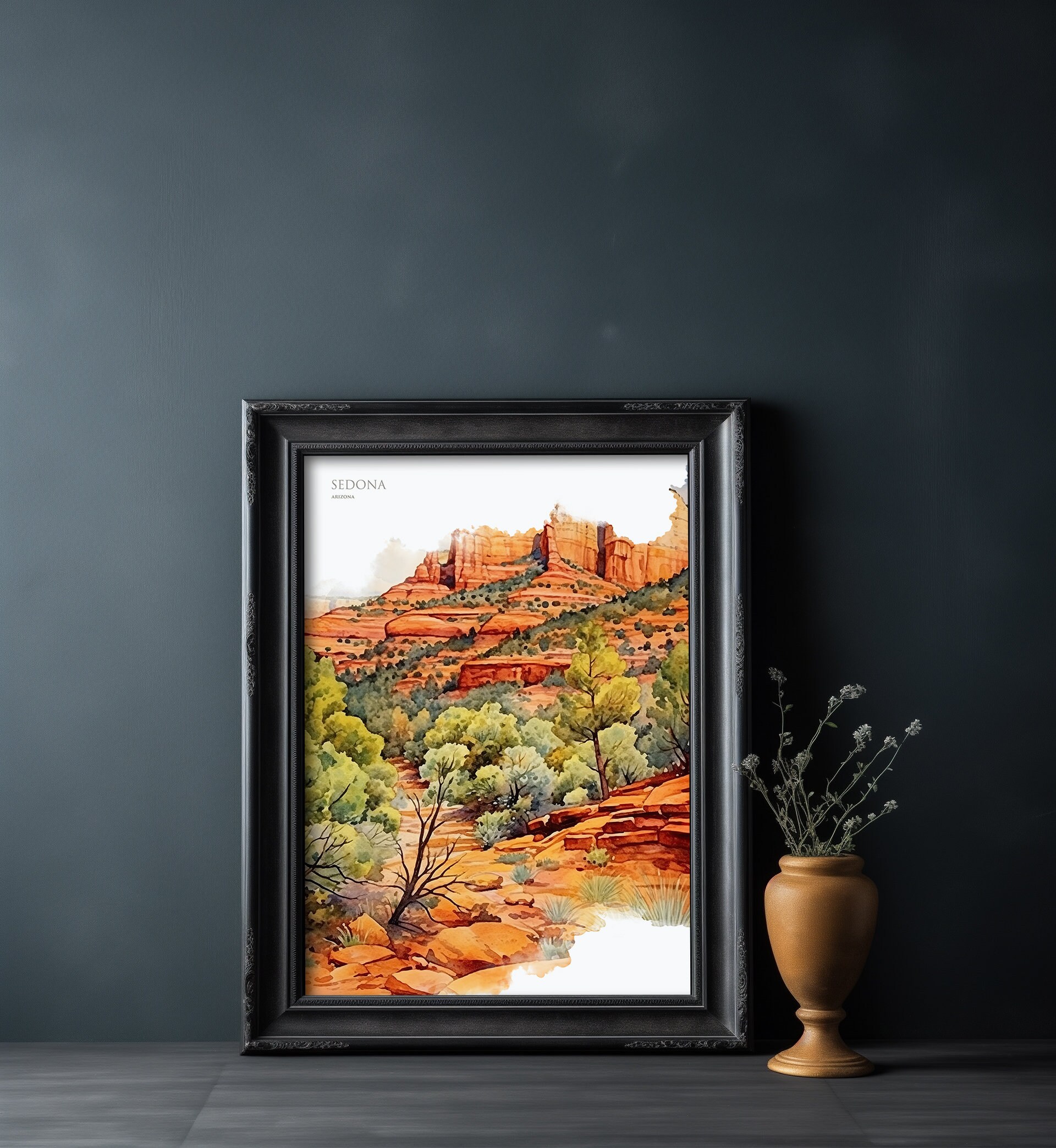 Sedona Print Watercolor Sedona Poster Sedona Gift United States Print ...