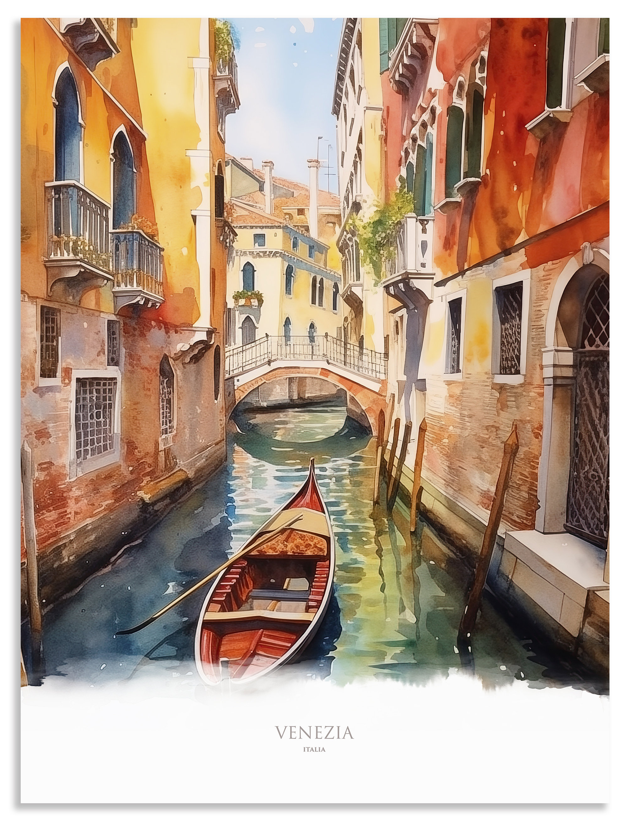 Venice Print Watercolor Venice Poster Venice Gift Italy Print Venice ...