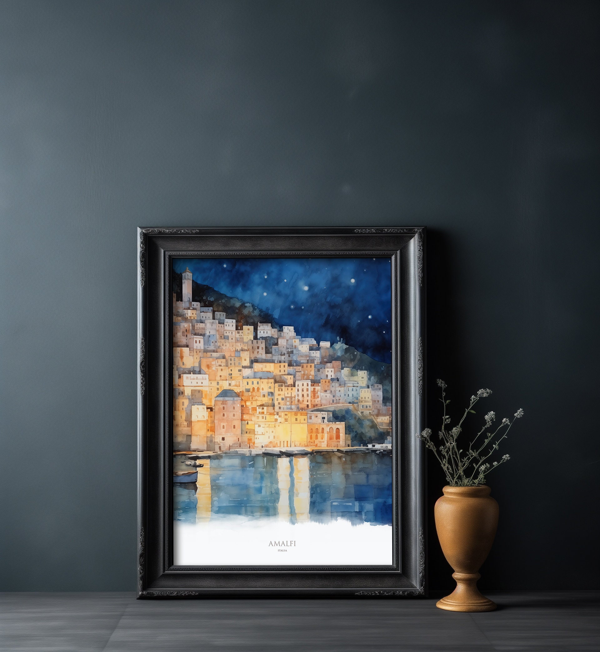 Amalfi Print Watercolor Amalfi Poster Amalfi Gift Italy Print Amalfi ...