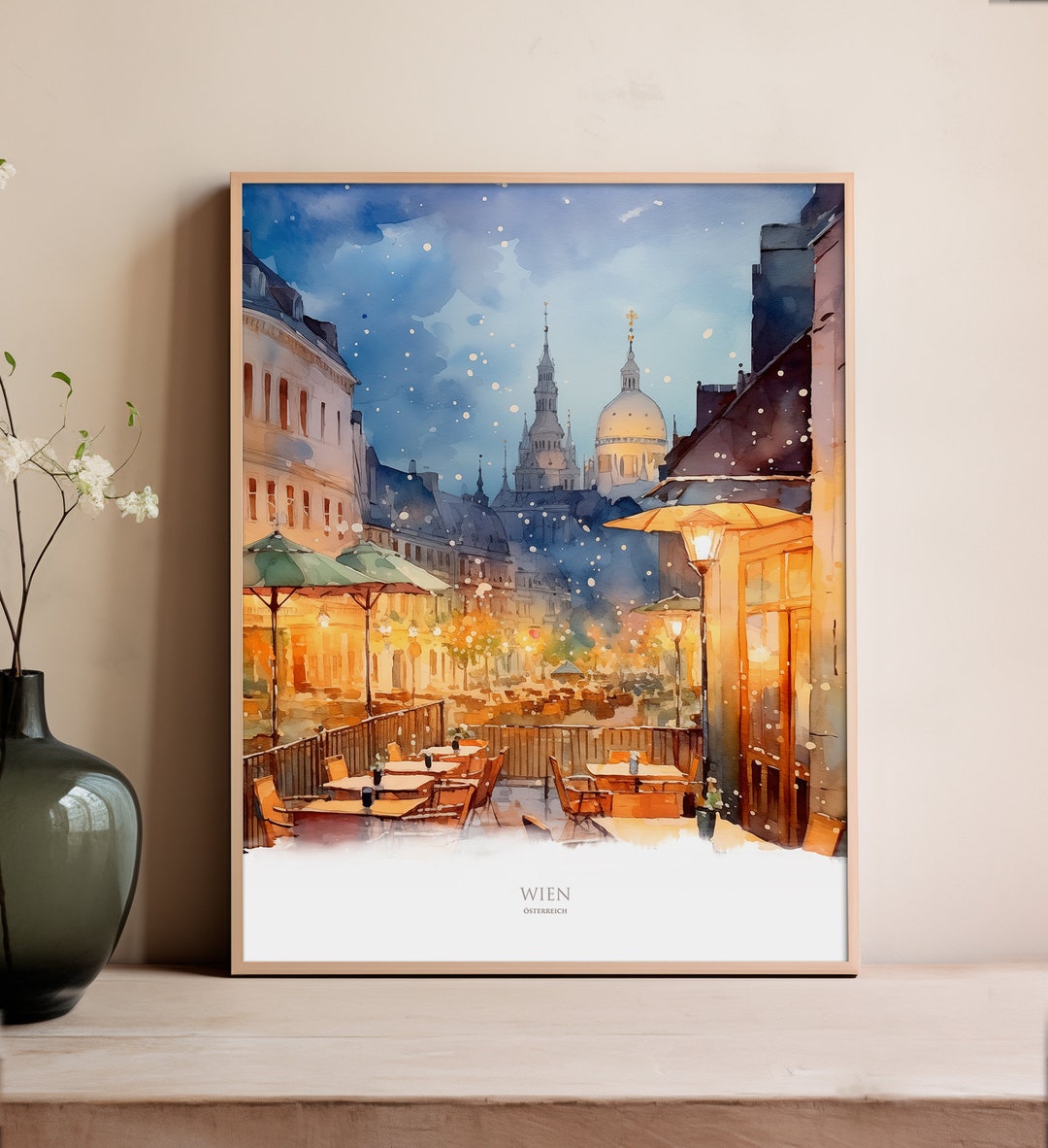 Vienna Print Watercolor Vienna Poster Vienna Gift Austria Print Vienna ...