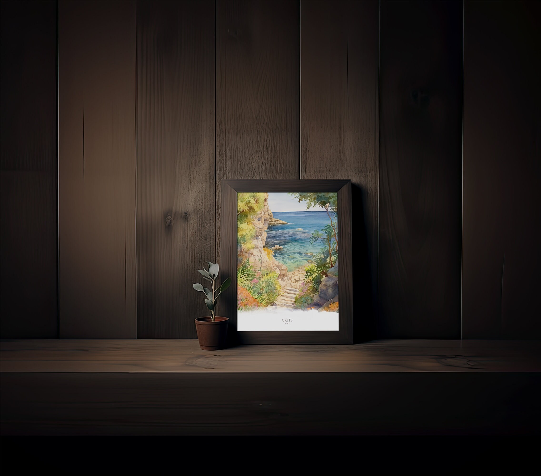 Crete Print Watercolor Crete Poster Crete Gift Greece Print Crete Wall ...