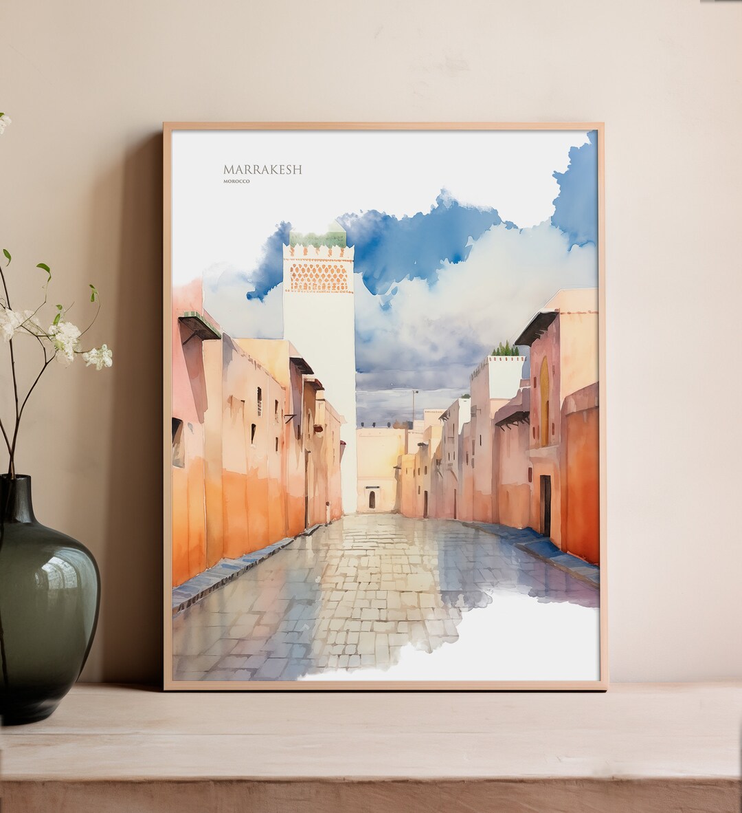 Marrakesh Print Watercolor Marrakesh Poster Marrakesh Gift Morocco ...