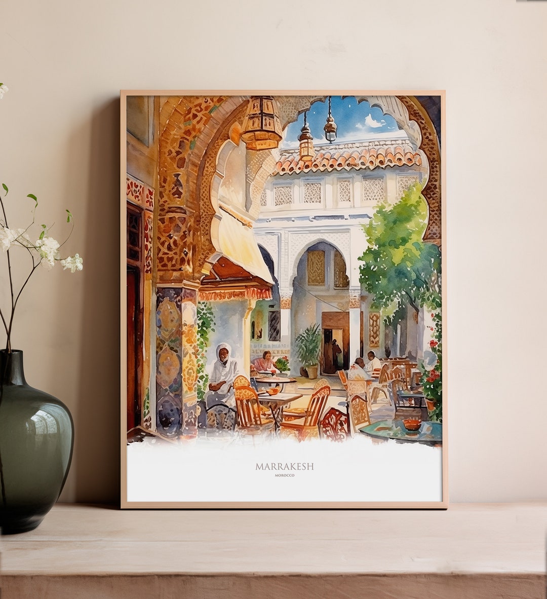 Marrakesh Print Watercolor Marrakesh Poster Marrakesh Gift Morocco ...