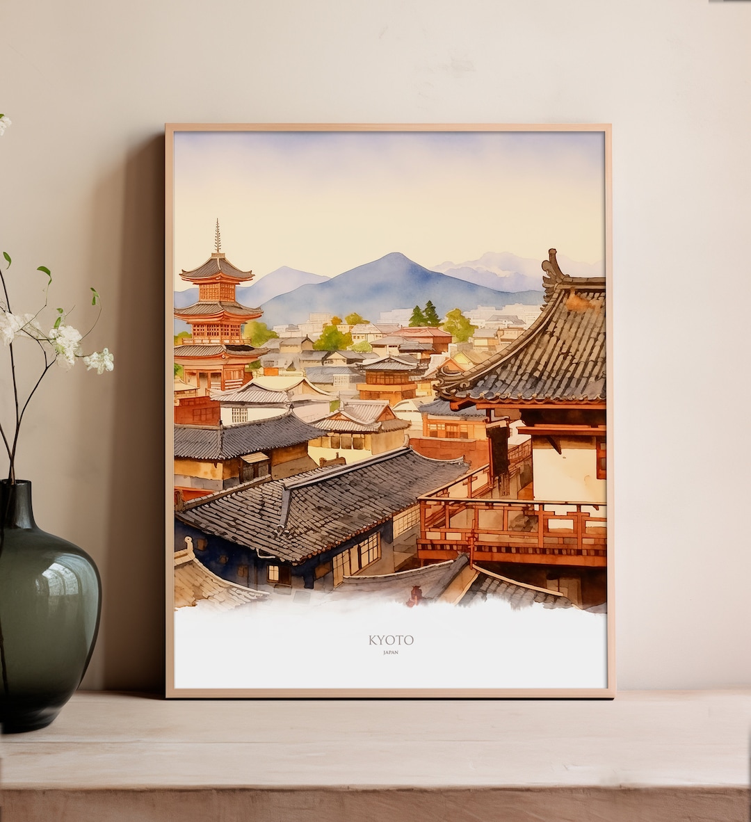 Kyoto Print Watercolor Kyoto Poster Kyoto Gift Japan Print Kyoto Wall ...