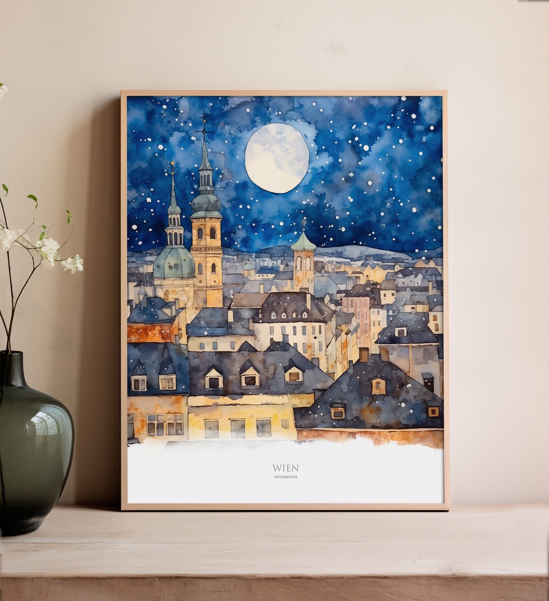 Vienna Print Watercolor Vienna Poster Vienna Gift Austria Print Vienna ...