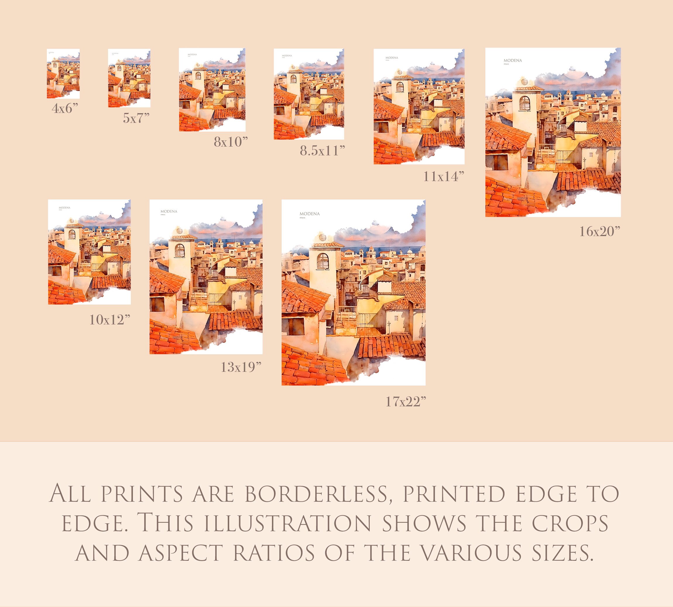 Modena Print Watercolor Modena Poster Modena Gift Italy Print Modena ...