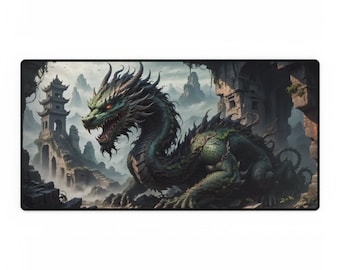 Dragon Desk Mat, Gaming Mouse Pad, Dragon Themed Laptop Mat, Pc Desk ...
