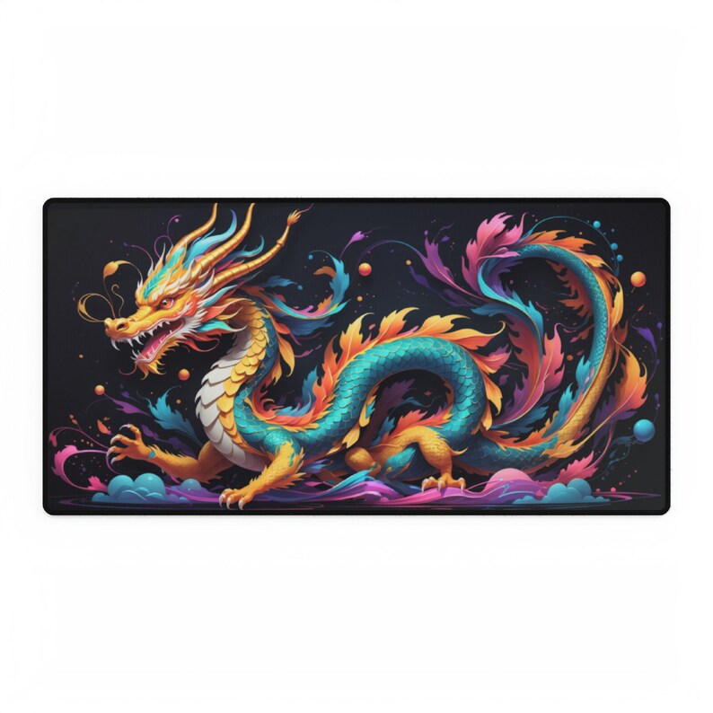 Dragon Desk Mat, Gaming Mouse Pad, Dragon Themed Laptop Mat, Pc Desk ...