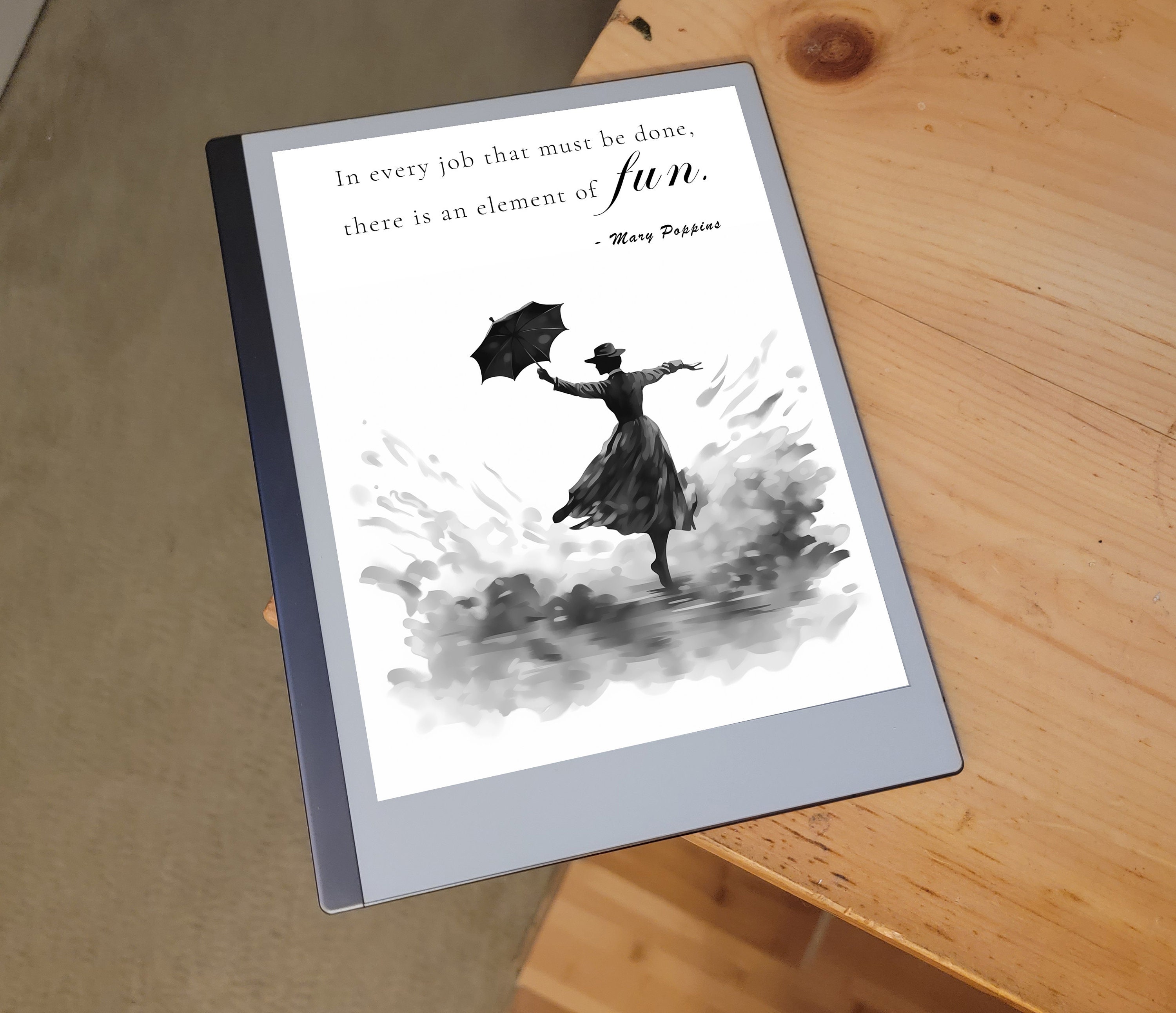 Mary Poppins Quote - 'element of Fun' Digital Splash Screen for ...