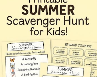 Indoor Scavenger Hunt for Kids – Printable Indoor Activity With Reward ...