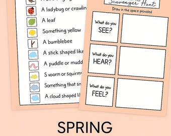 Printable Spring Scavenger Hunt for Kids | Instant Download | Fun ...