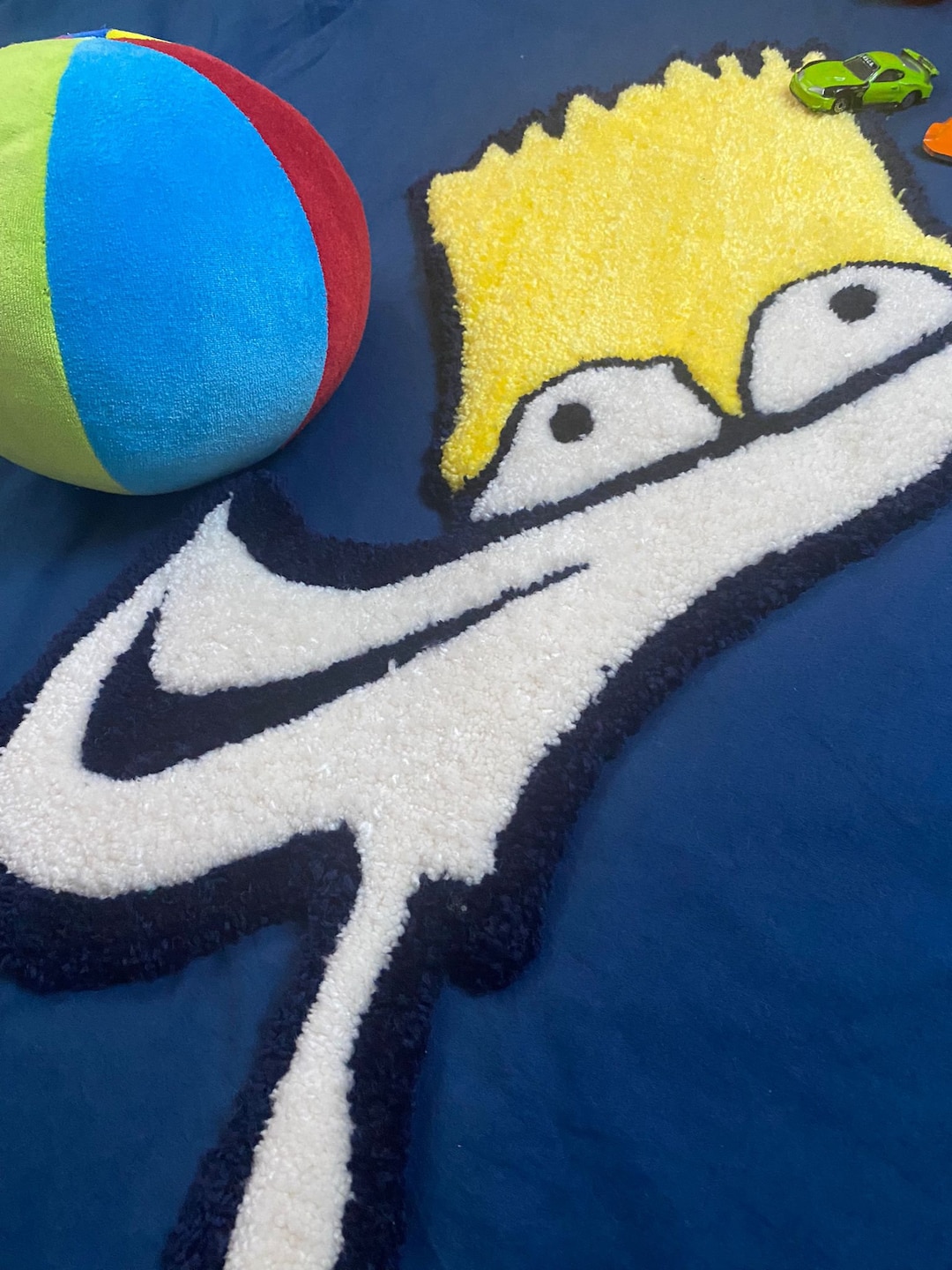 Custom Handmade Simpsons & Nike Tufted Rug, 100% Handmade Tufted Rug ...