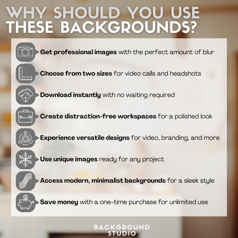 Modern Creative Space Zoom Background 6-pack, Art Studio Virtual ...