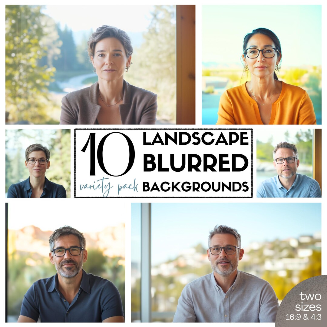 Landscapes Blurred Background 10-pack, Natural Zoom Backgrounds ...