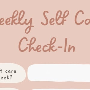 Weekly Self Care Check In - Etsy