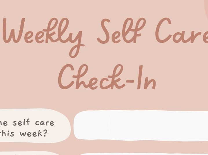 Weekly Self Care Check In - Etsy